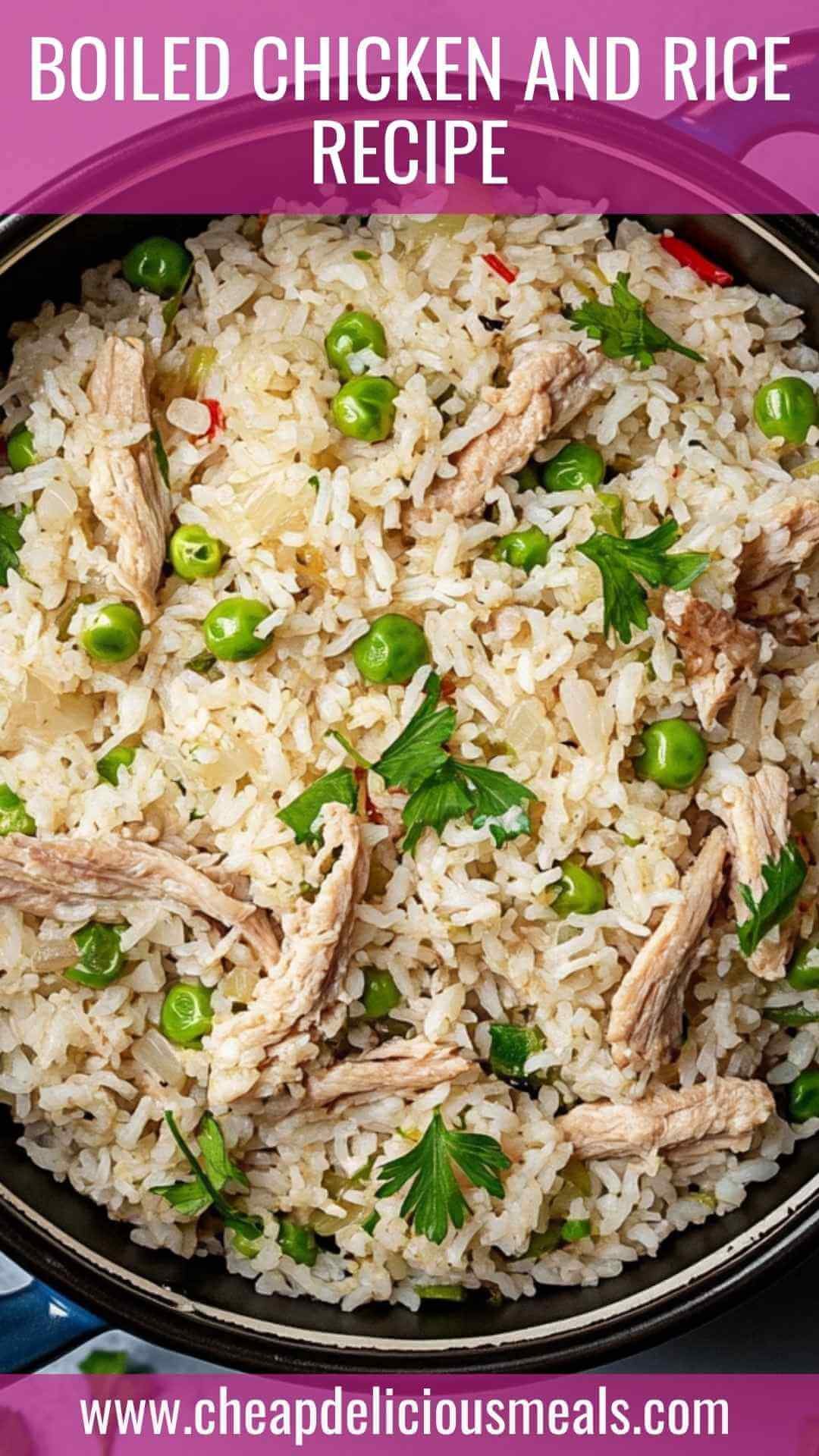 Boiled Chicken and Rice Recipe - Cheap Delicious Meals
